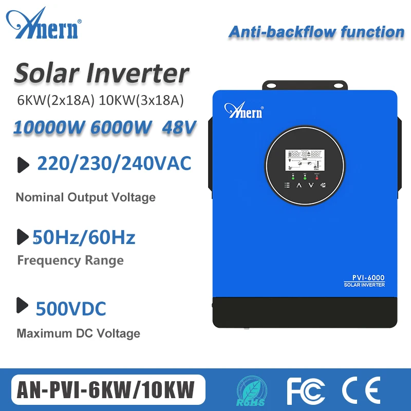 10000W 6000W Solar Inverter MPPT 10KW 6KW Solar Charger Pure Sine Wave ...