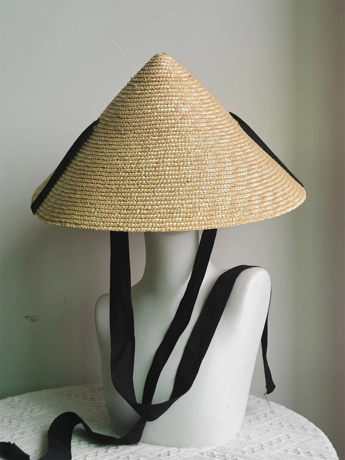 Asian Conical Hat Wide Brim Sun Hat Women's Straw Hat Beach Hat Fashion ...