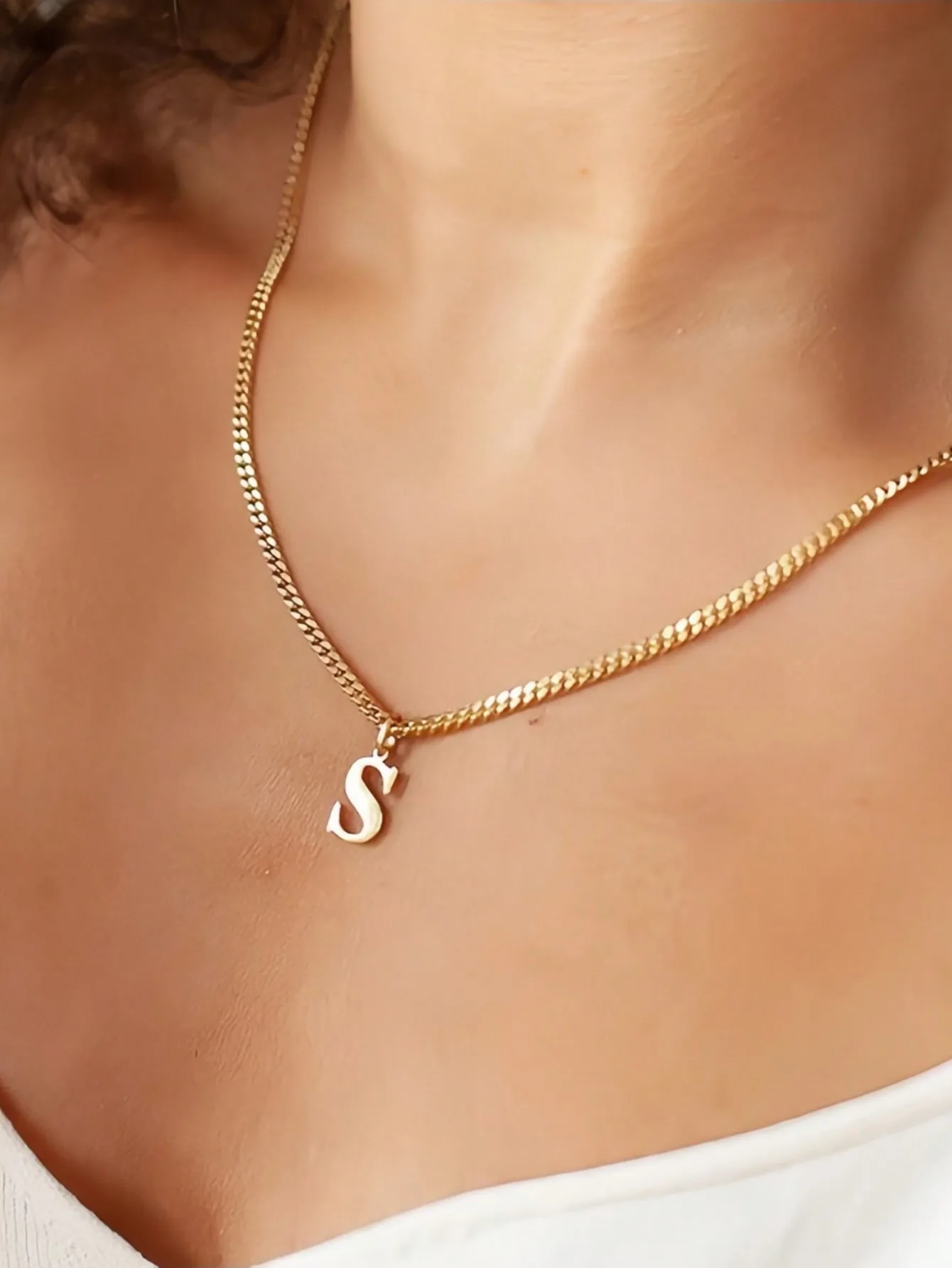 Collar-con-inicial-de-acero-inoxidable-para-mujer-colgante-con-letras ...
