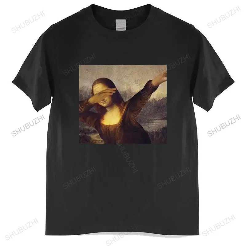 Tshirt-men-cotton-tops-Unisex-Dabbing-Mona-Lisa-Dab-Hiphop-Classic-Art ...