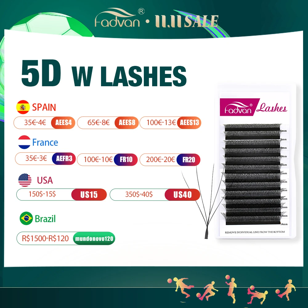 Fadvan W Shape Eyelash Extensions 5d Premade Volume Fans W Style Lashes ...