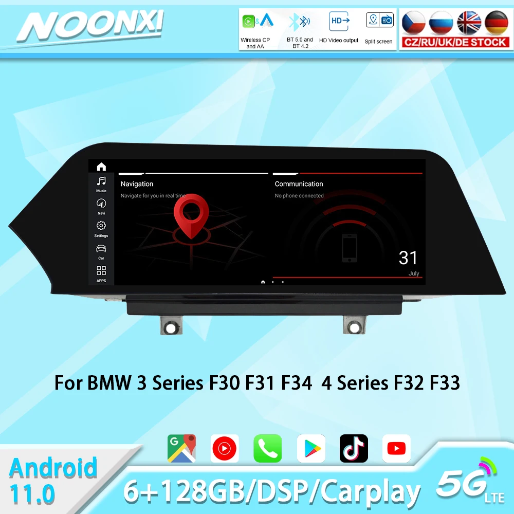 Reproductor Multimedia con GPS para coche, Radio con sistema inteligente Android, Carplay, 2DIN ...