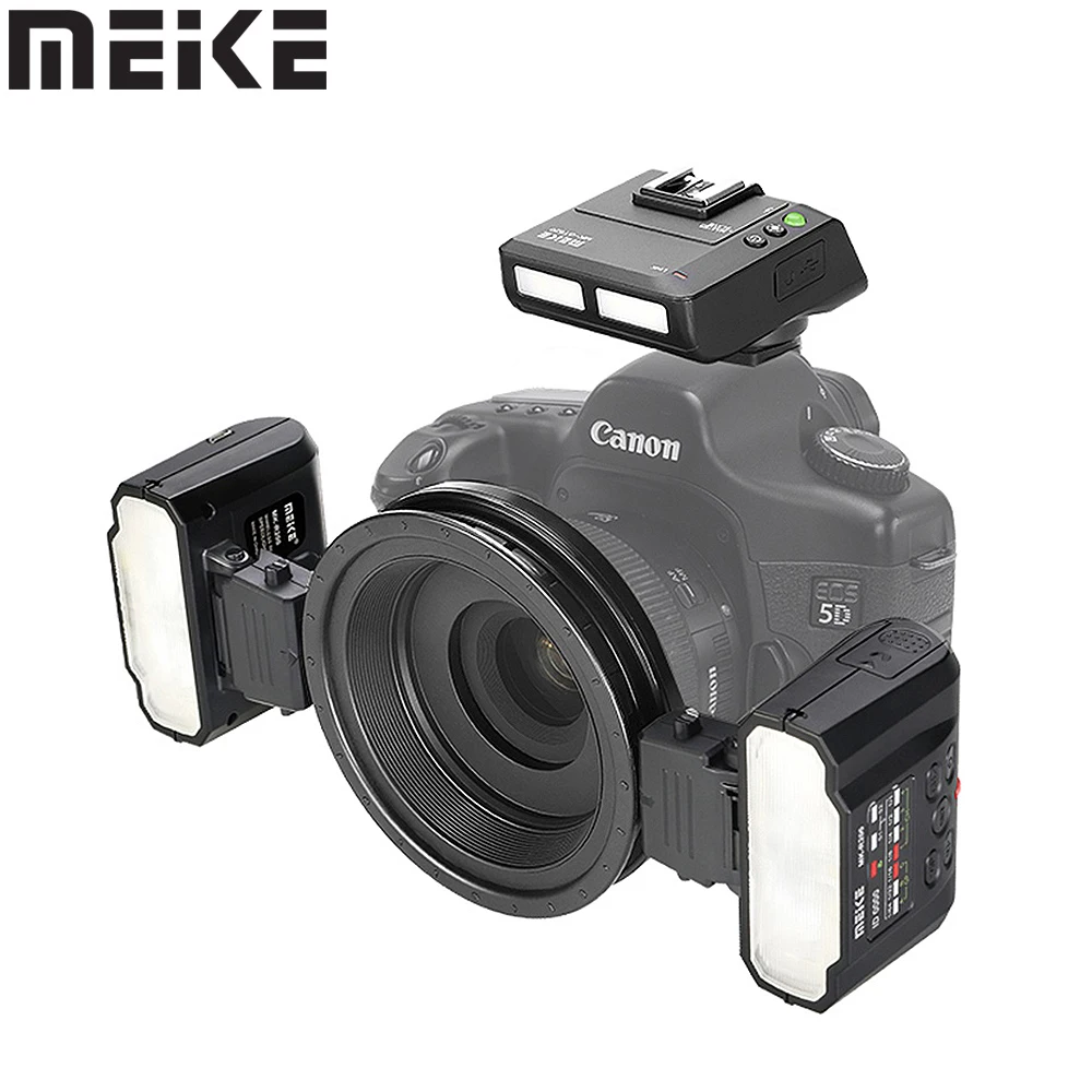 Meike MK-MT24 TTL 2.4GHz Twin Lite Macro Flash Ring Flash Speedlight ...