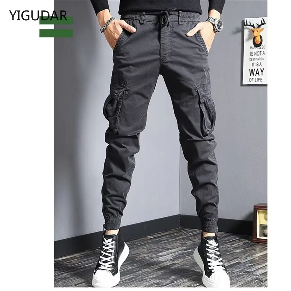 2022 jogger Cargo Hosen Männer Harem Hosen Hip Hop Casual Multi-Taschen Hosen Herren Jogginghose ...