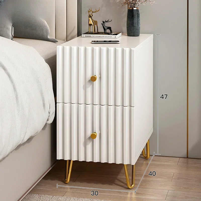 White-Interior-Bedside-Table-Living-Room-Luxury-File-Modern-Cabinet ...