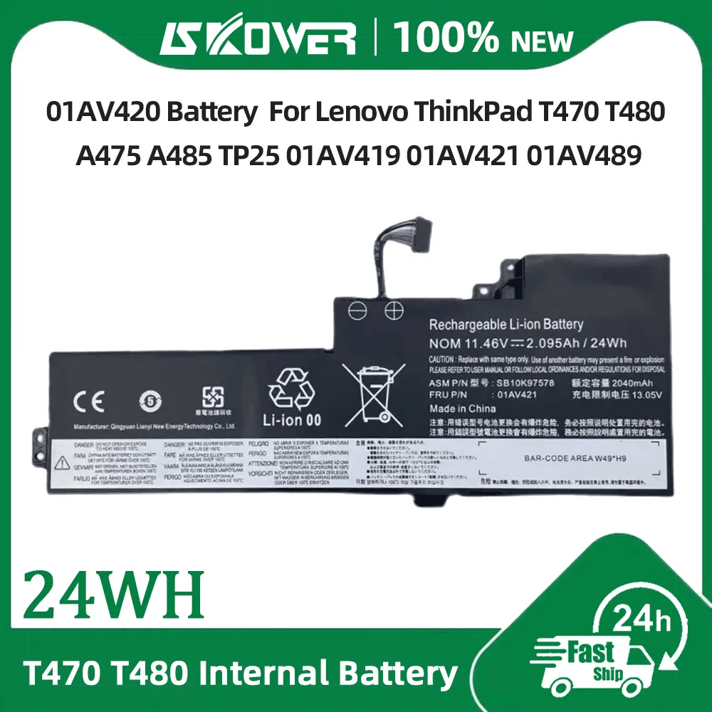 SKOWER-T470-T480-01AV421-01AV420-Internal-Battery-for-Lenovo-ThinkPad ...