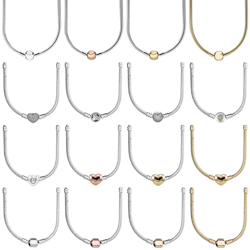 Flores poéticas originais amor coração bola barril fecho cobra corrente ...