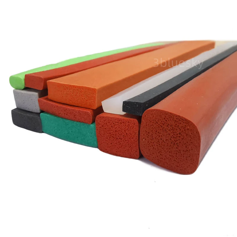 Silicon-Foam-Rubber-Strip-Heat-Insulation-Special-Size-White-Red-Grey ...