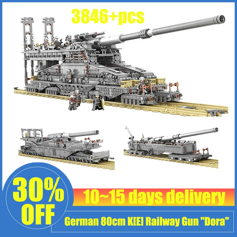 NEW-3846Pcs-German-Gustav-Heavy-Dora-10005-Building-Blocks-Military ...