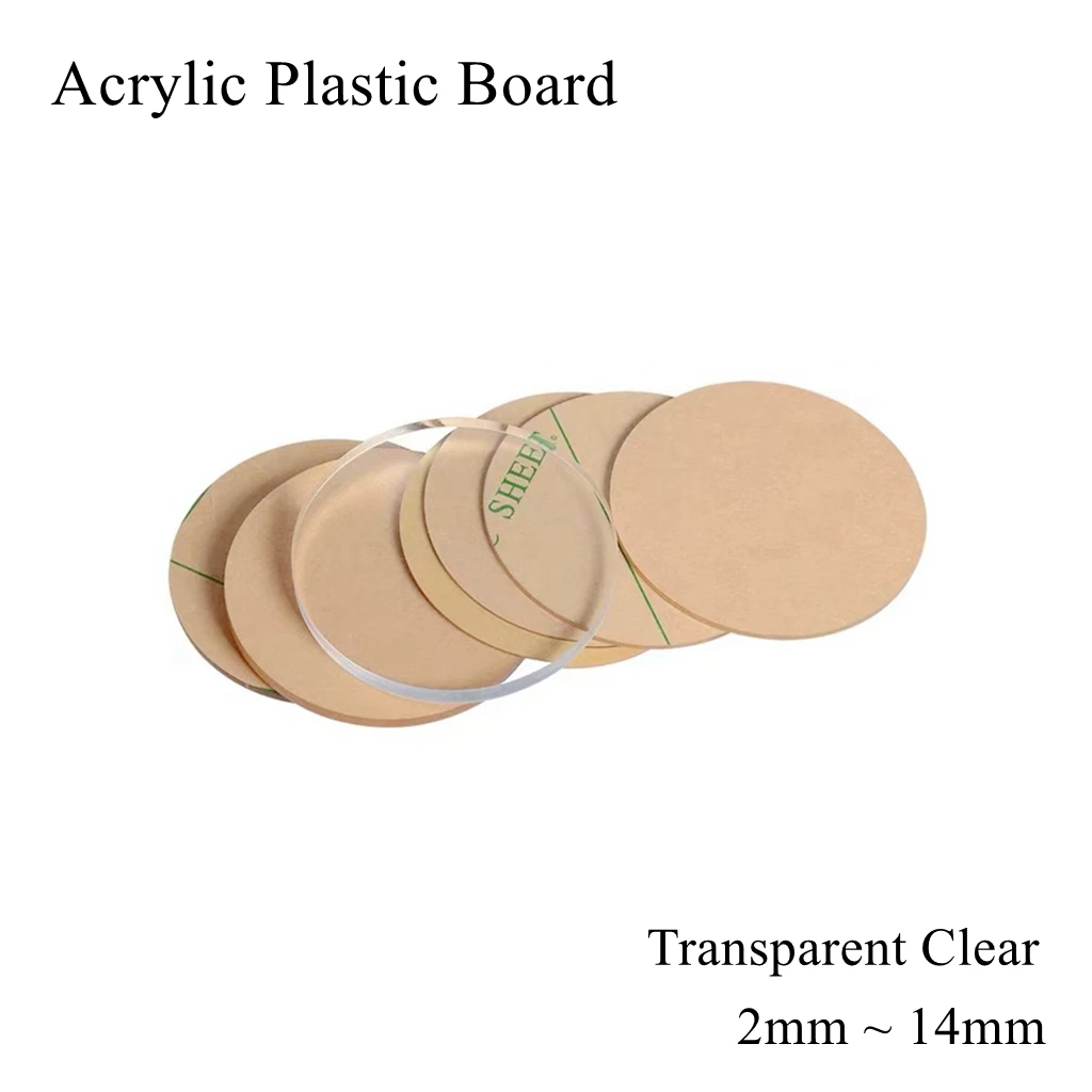 Acrylic Board Transparent Clear Round Circle Plastic Sheet PMMA Perspex ...