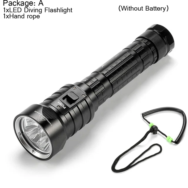 Ekaiou DX4S Super Bright Professional Diving Flashlight 4 LED L2 ...