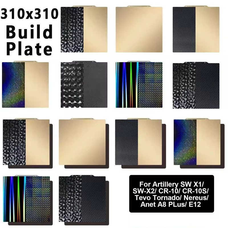 310x310-Build-Plate-for-CR-10-Artillery-X1-X2-Magnetic-H1H-Double-Sided ...