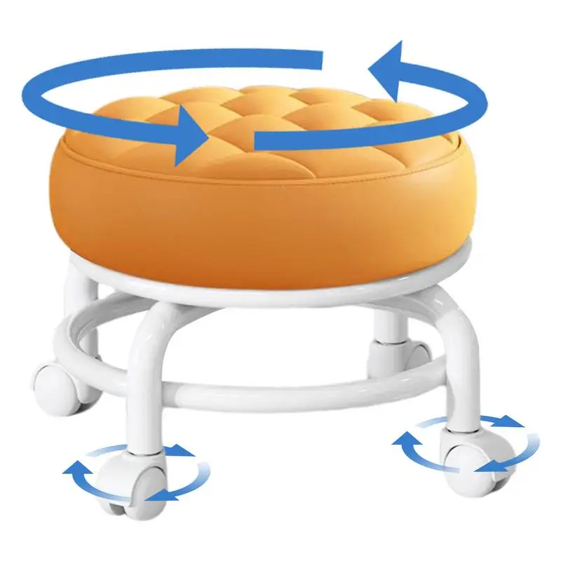 360-Degree-Household-Rotating-Stool-Chair-With-Wheels-Adjustable-Round ...
