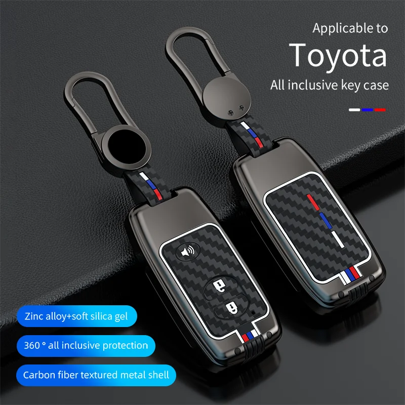 Zinc-Alloy-Car-Key-Case-Cover-For-Toyota-Camry-Prius-Land-Cruiser-Prado ...