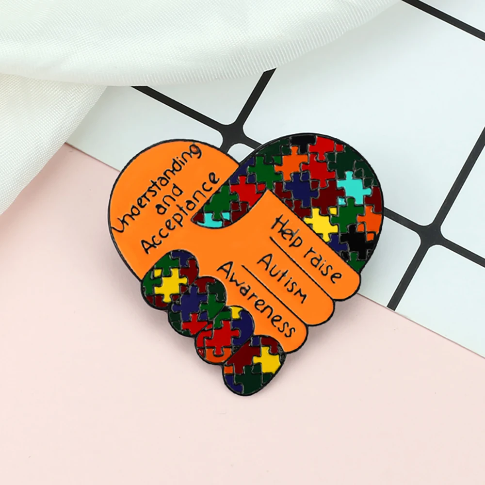 Heart-Hand-Art-Puzzle-Lapel-Pins-Help-Raise-Autism-Awareness-Symbol ...
