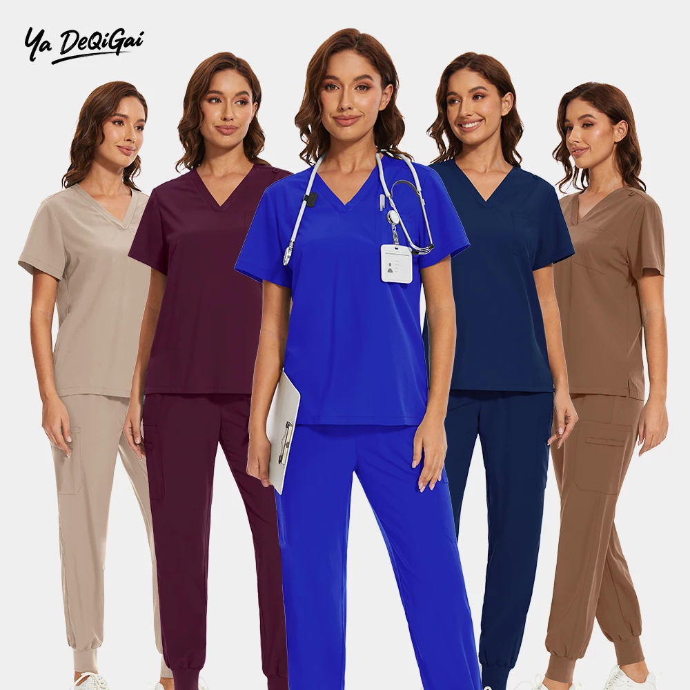 Surgical Uniforms Woman Lab Work Wear Nurses Scrubs Set Men Medical ...