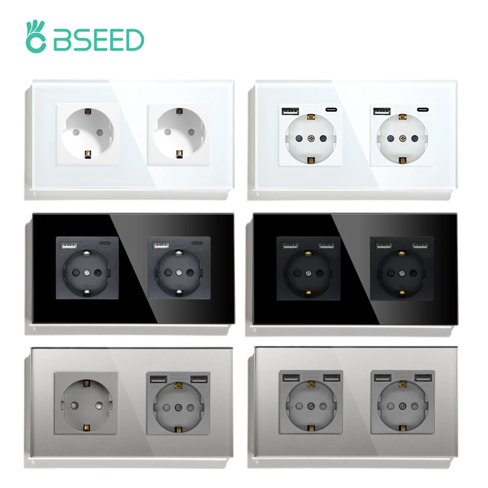 16a Eu Standard Wall Double Socket | 86 Usb Wall Electrical Sockets - Eu Standard - Aliexpress