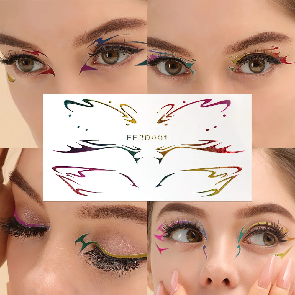 Декоративные наклейки для макияжа глаз и бровей | AliExpress