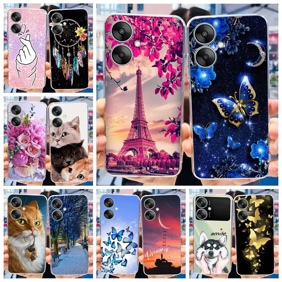 For Xiaomi Redmi 13C 5G Case Redmi 13R Stylish Painted Back Cover Soft ...
