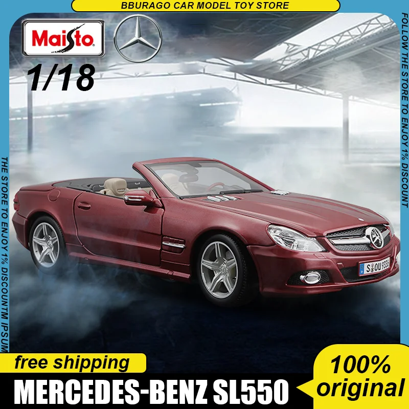Maisto-1-18-Mercedes-Benz-SL550-Sports-Car-Diecast-Model-Edition-Alloy ...