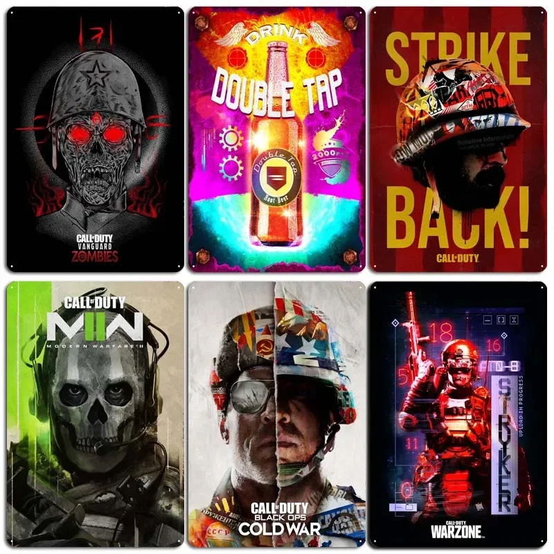 Game Signs Wall Art C-Call of Duty Posters Door Decoration Vintage ...