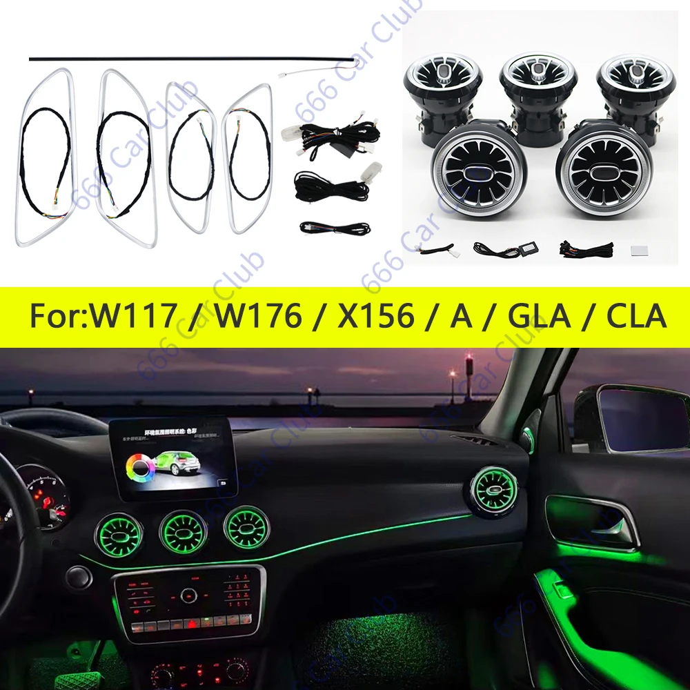 12-Colours-Ambient-Lights-For-Mercedes-Benz-A-CLA-GLA-W176-W117-W156 ...