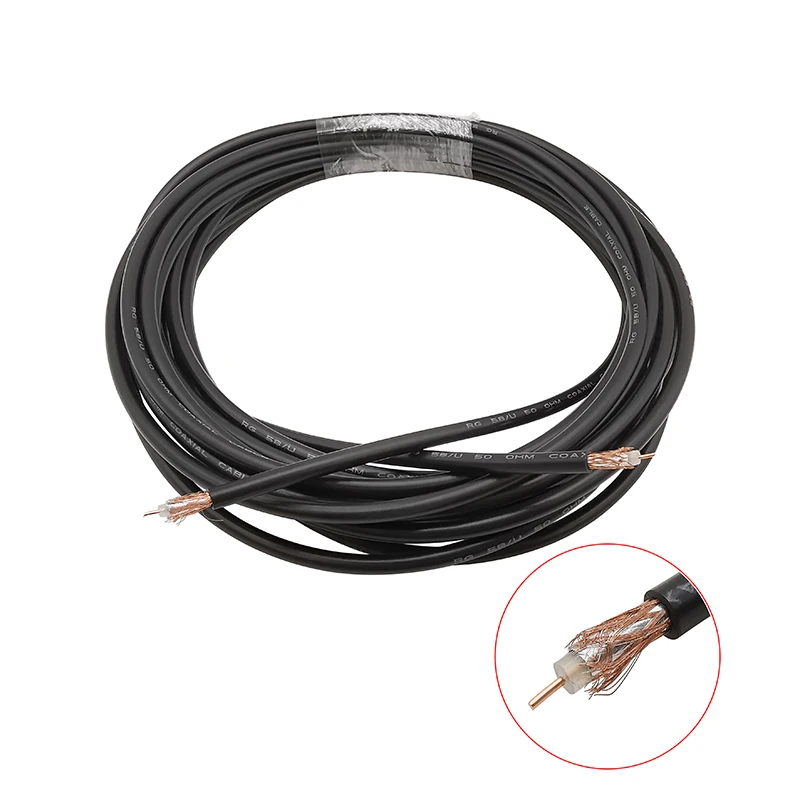 RG58-50-ohm-RF-Coaxial-Cable-Black-RG-58-RG58U-Coax-Pigtail-Wire-Cables ...