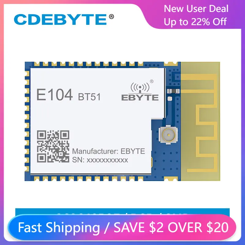 Cc2640r2f Ble 5.0 Bluetooth Module 2.4ghz Ibeacon E104-bt51 Low Power ...