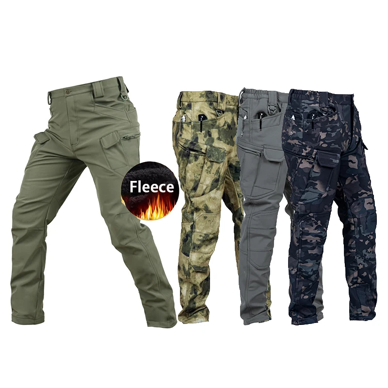 Men's Winter Work Pants Fleece Lined Tactical Snow Ski Pant Softshell ...