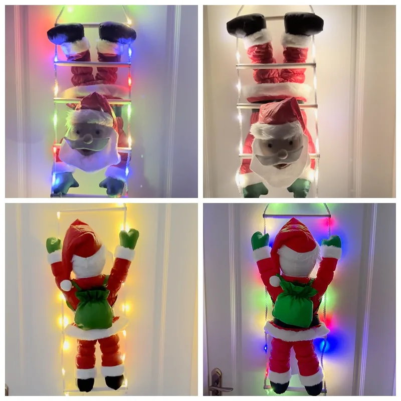 Papai-Noel-LED-Light-String-Down-Ladder-Pendant-Doll-Decora-es-De-Natal ...
