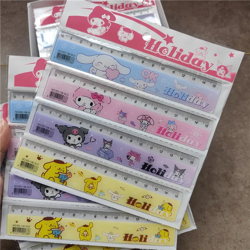 15cm Sanrio Ruler Kawaii Cartoon Cinnamoroll Cute My Melody Kuromi Ins ...