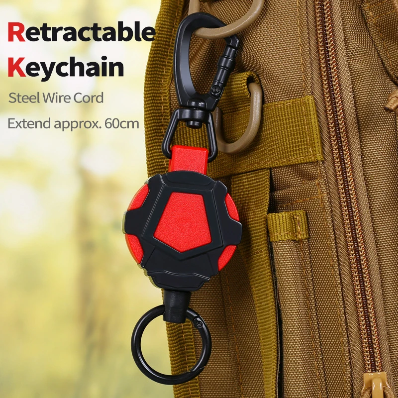 Keychain Retractable Stainless | Retractable Key Chain Id Card - 60cm ...