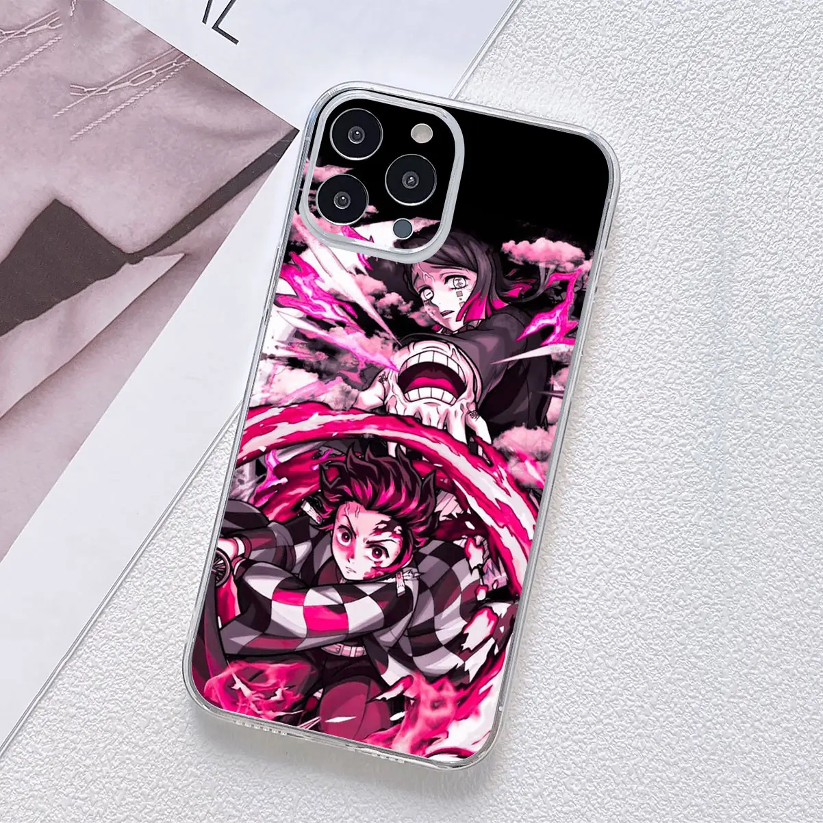 Demon Slayer Tanjirou, Nezuko & Zenitsu Protective Phone Case for Moto ...