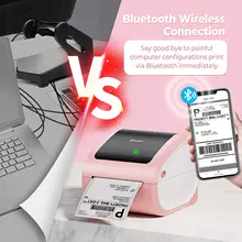 D520-BT Bluetooth Thermal Shipping Label Printer 4X6 - Wireless Pink ...