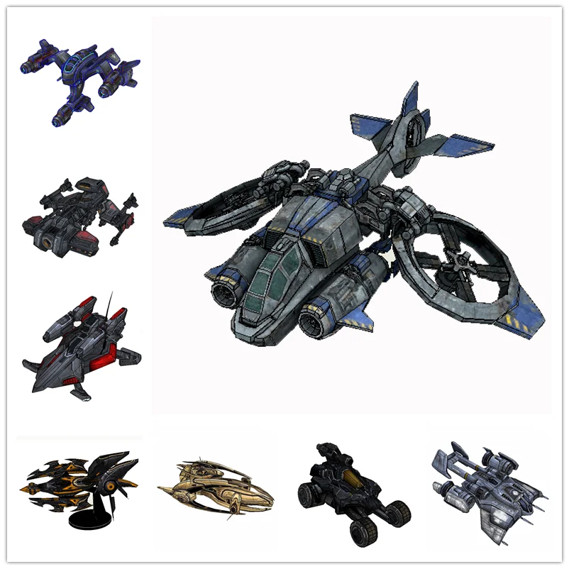 Terran Banshees Bombers modelo de papel DIY, hecho a mano juguete ...