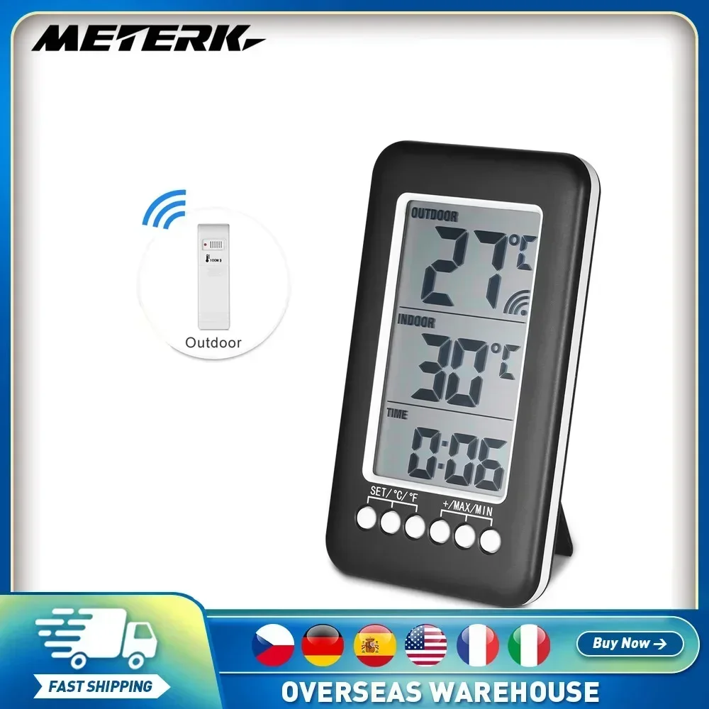Digital-Thermometer-Meter-With-Clock-Function-Outdoor-Indoor-LCD ...