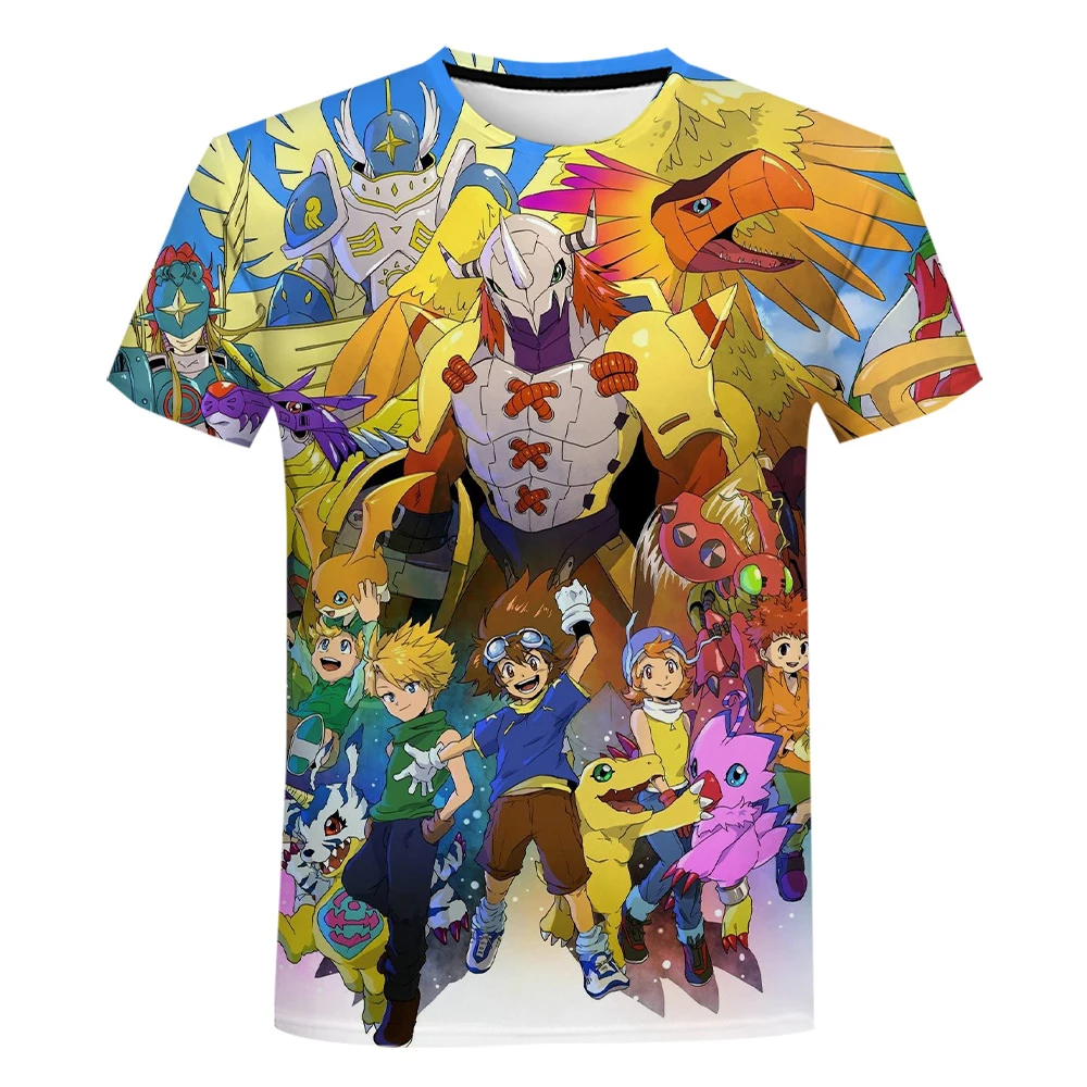 Digimon Adventure T Shirts Anime 3D Print Streetwear Men Women Casual ...