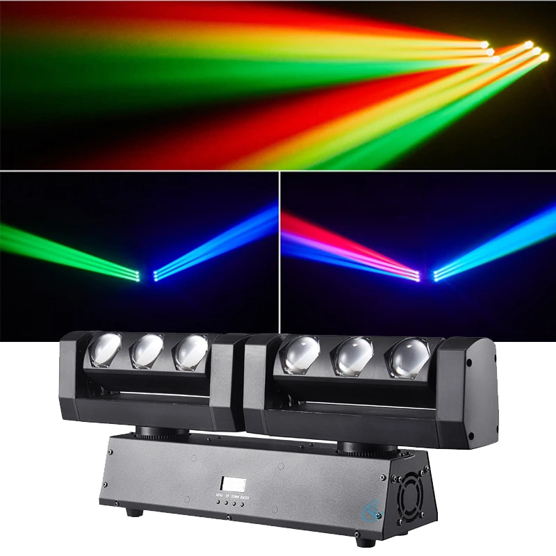 6x20W RGBW Led Strip Beam Moving Head Light Two Arms Professional DJ ...