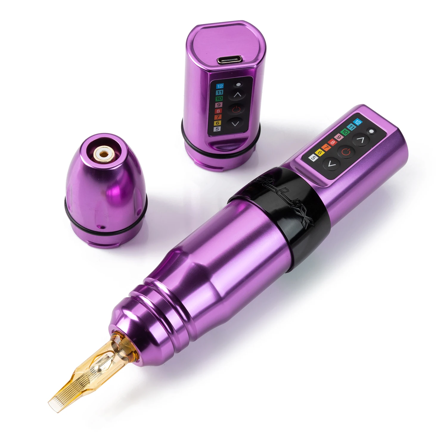 Flux-Wireless-Tattoo-Machine-Kit-Coreless-Motor-1800mAh-Battery-Power ...