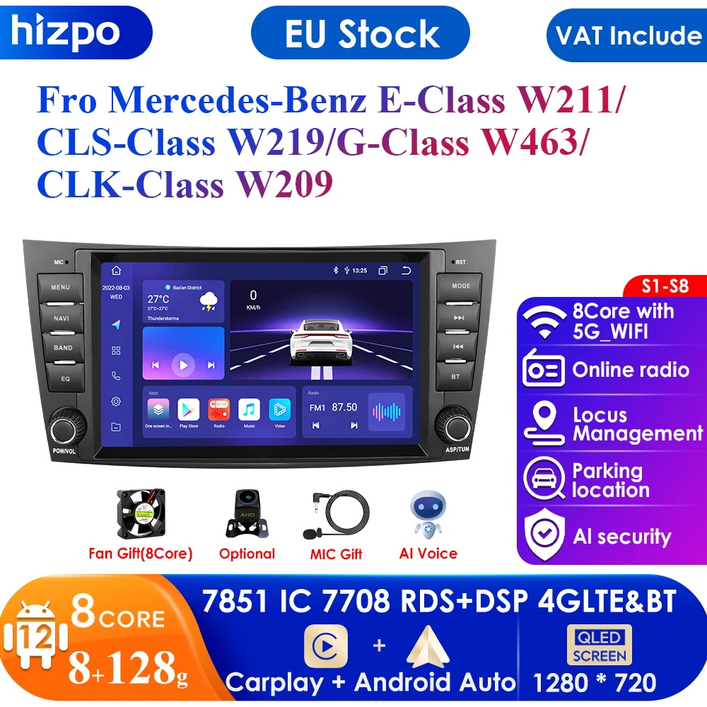 4g-lte Carplay Android Car Radio Gps For Mercedes Benz E-class W211 ...