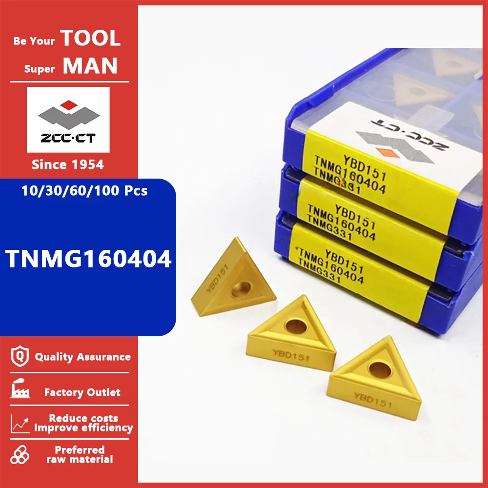 ZCCCT Original TNMG160404 TNMG 160404 Finishing Medium Turning Carbide Inserts Cutting Tool CNC ...