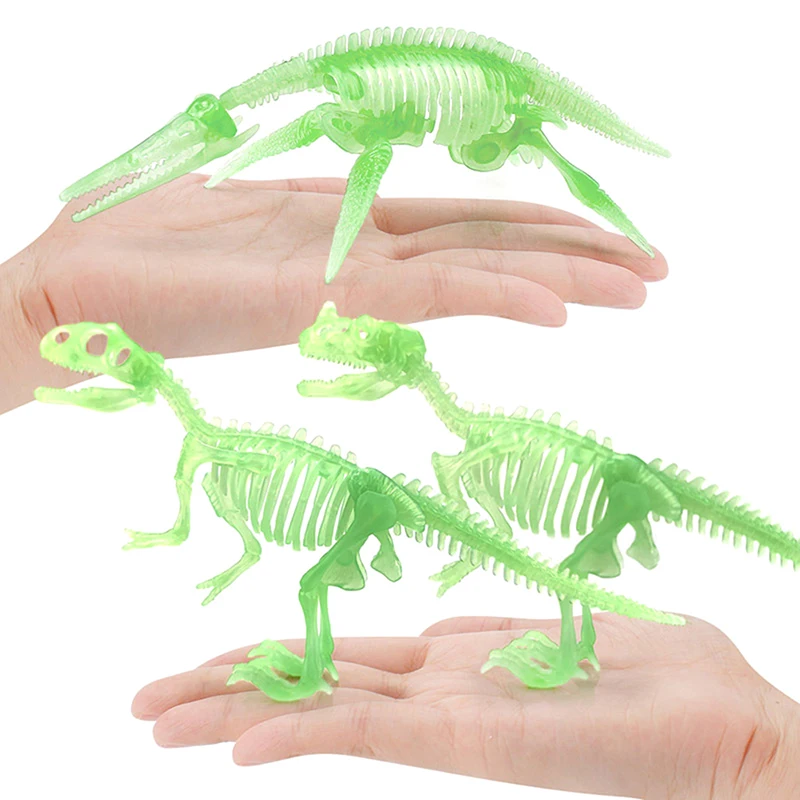 3D Fluorescent Dinosaur Skeleton Assembled Models Toy Series Mini ...