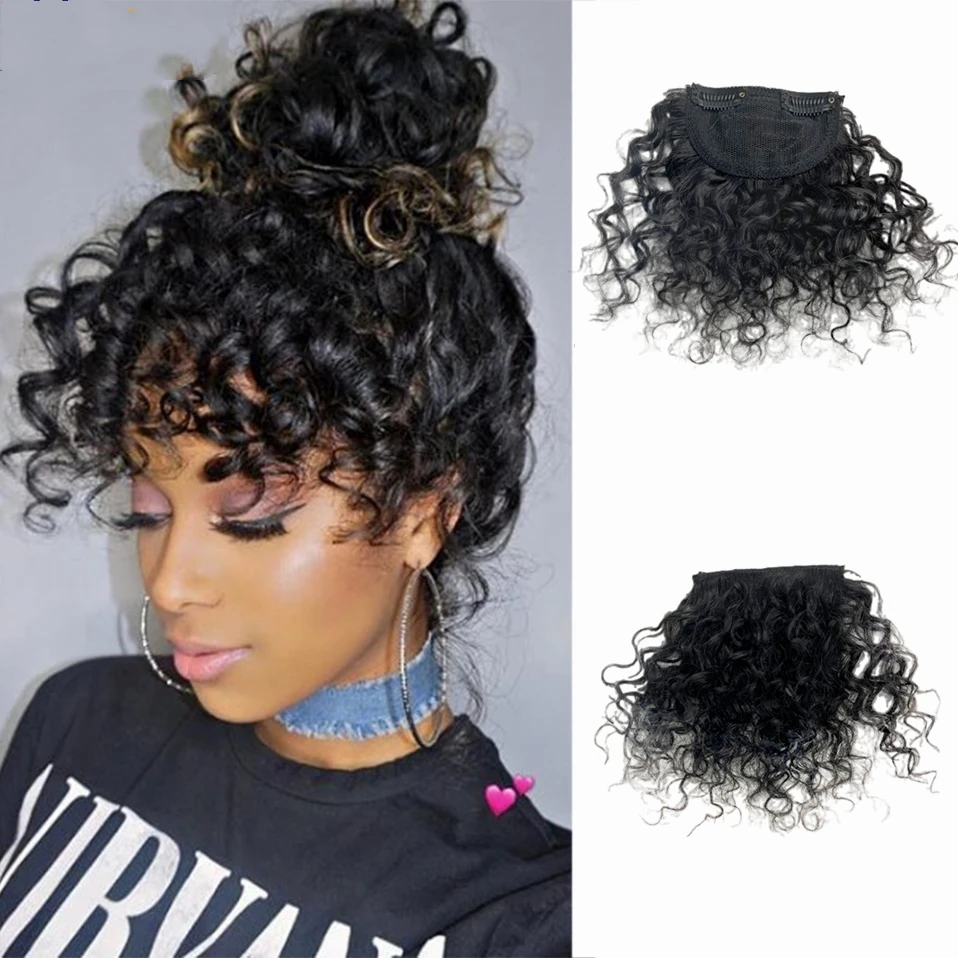 Afro kinky curly natural human hair bangs (Brand -Anemone) - Hair.lk