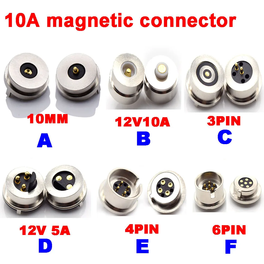 1set-High-Current-10A-Circualr-Shape-Magnetic-Pogo-Pin-Connector-2-3-4 ...