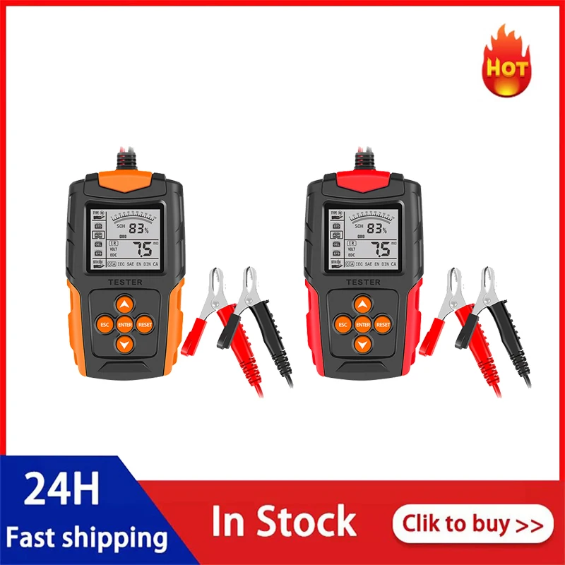 12V 24V Professional Car Battery Tester Automobile Tester CCA Digital ...