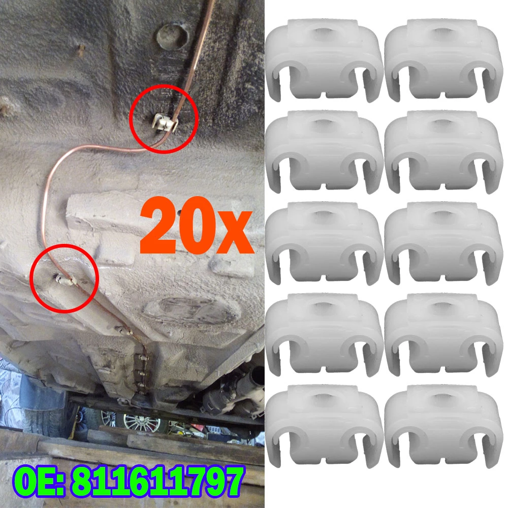 20x Car Brake Line Cable Bracket Vacuum Hose Pipe Clips For Vw ...