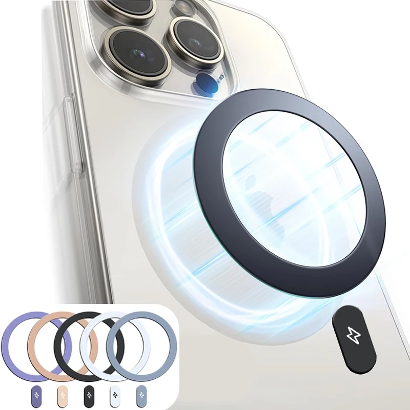 For-Magsafe-Wireless-Charging-Sticker-Magnetic-Metal-Plate-Ring-Ultra ...