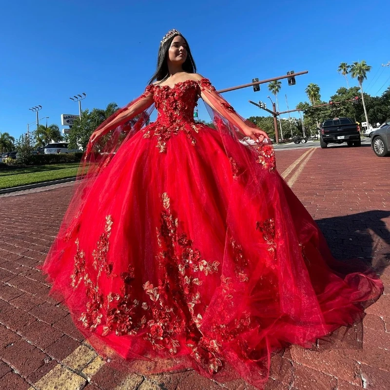 Red-Quinceanera-Dresses-Ball-Gown-For-16-weet-Girl-Sequined-Appliques ...