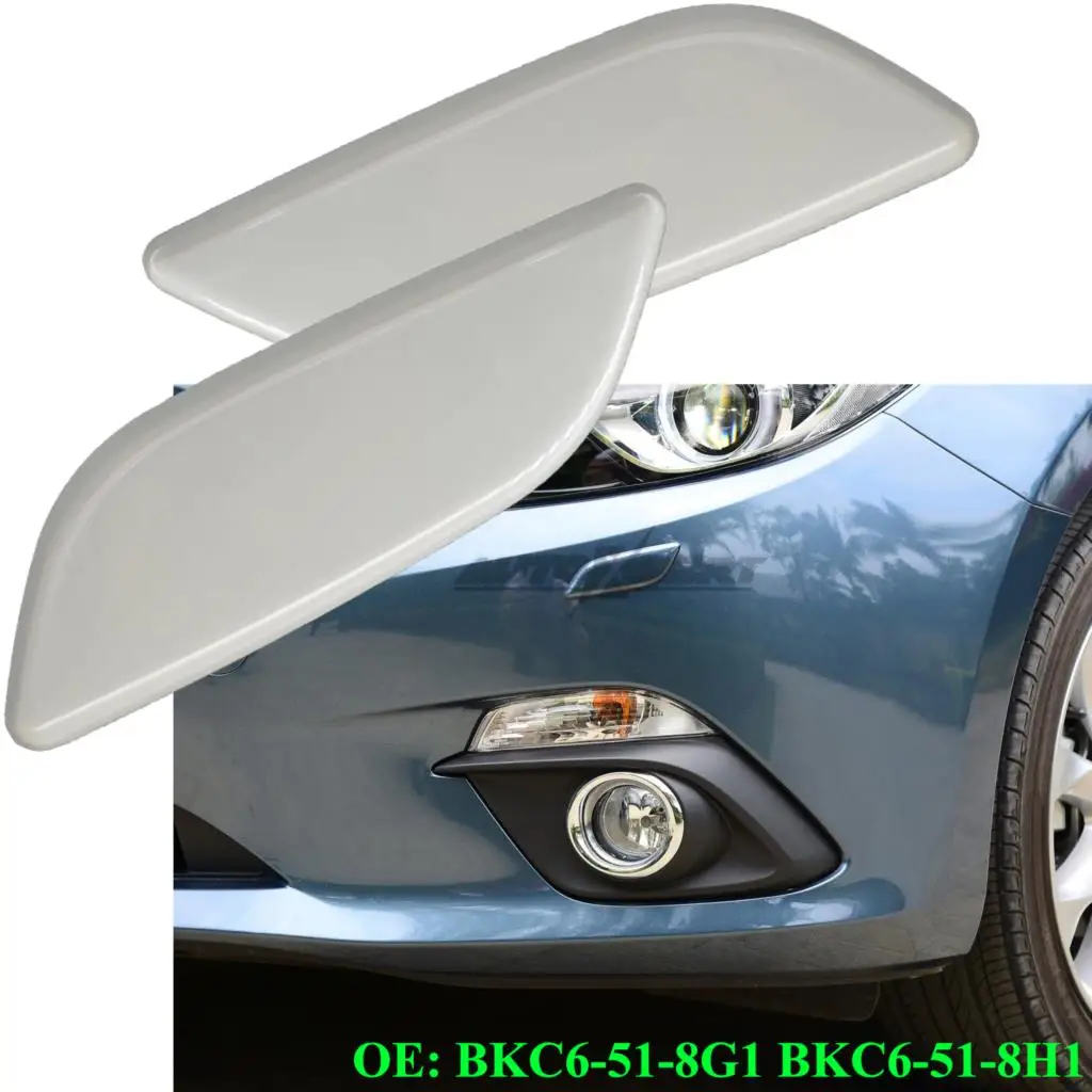 2x Headlight Washer Nozzle Cover Front Bumper Headlamp Spray Jet Cap ...