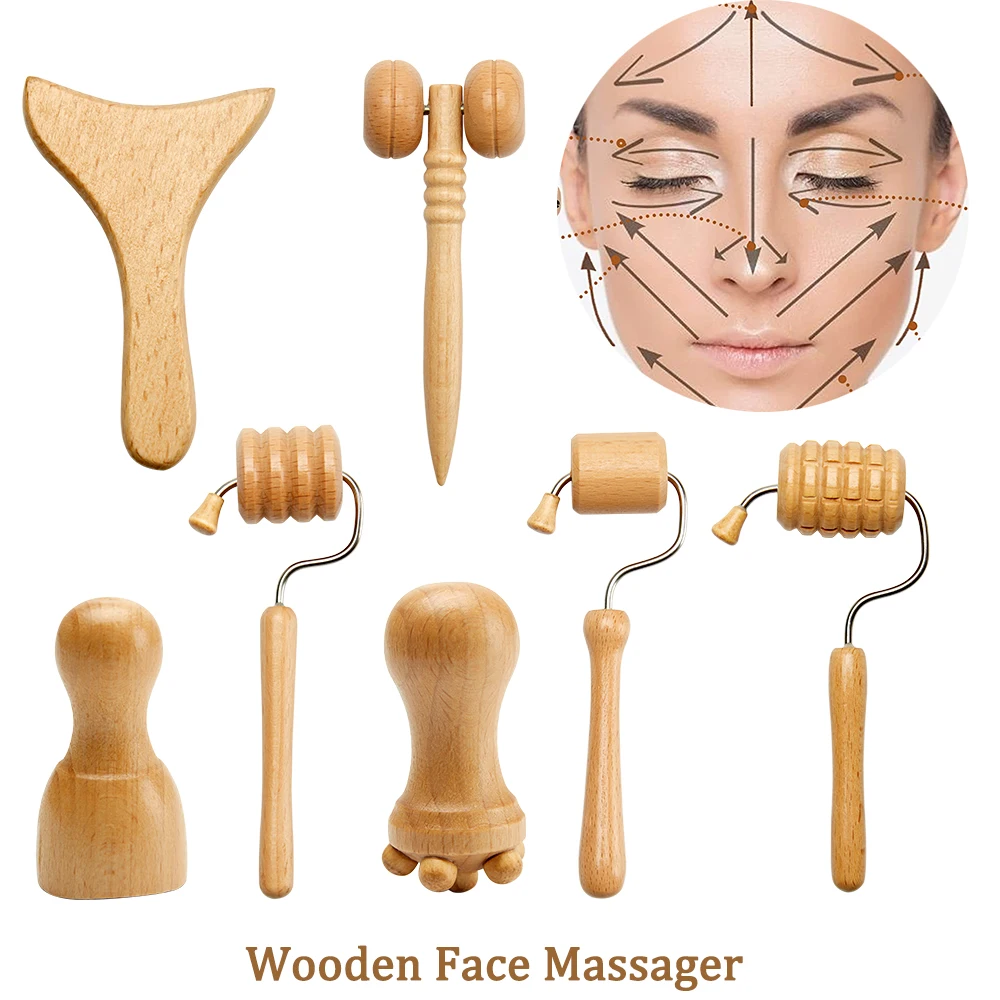 Face-Massage-Roller-Wooden-Facial-Maderotherapy-Lifting-Wood-Therapy ...